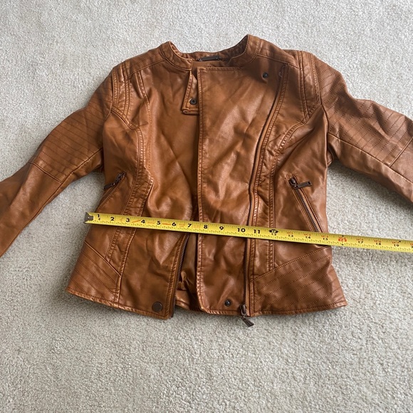 Jackets & Coats | Chestnut Faux Leather Jacket Xs | Poshmark
